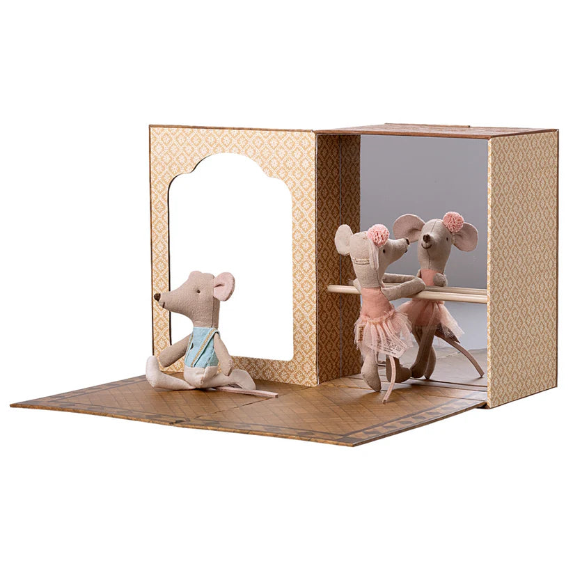 Maileg | Ballet Mice Dance Studio Little Sister and Brother