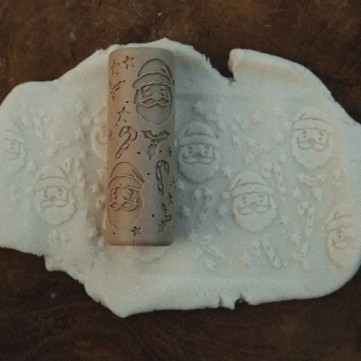 Santa Christmas Roller - Pattern Playdough Roller