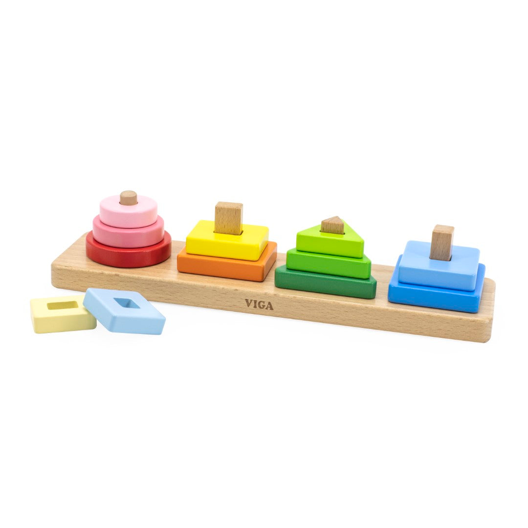 Viga Toys | Geometric Size Stacker | Friends of K